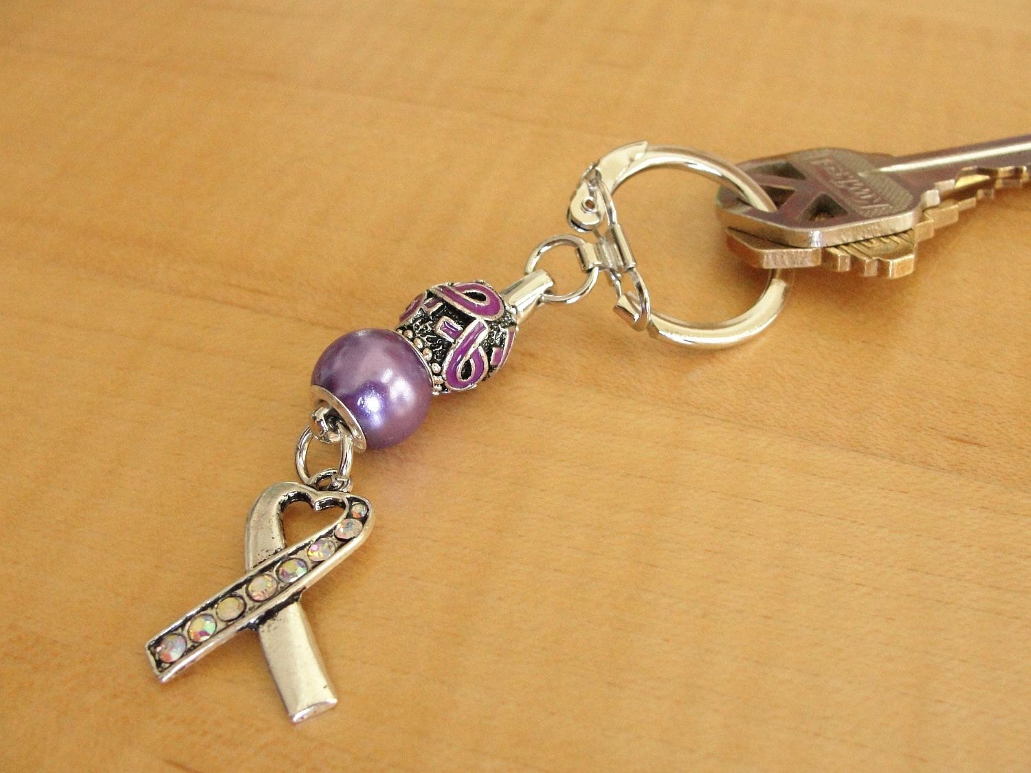 Purple Awareness Keychain ADD ADHD Alzheimers Crohns - Etsy