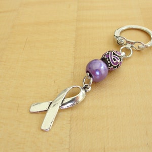 Purple Awareness Keychain - ADD, ADHD, Alzheimers, Crohns, Epilepsy ...