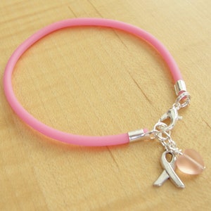 Pink Awareness Bracelet (rubber) / Breast Cancer Awareness - Etsy