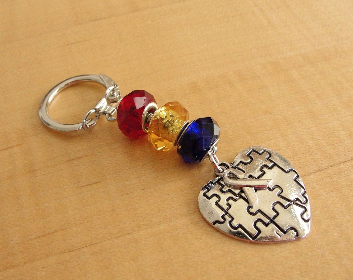 Autism Awareness Key Chain Aspergers Syndrome Awareness | Etsy