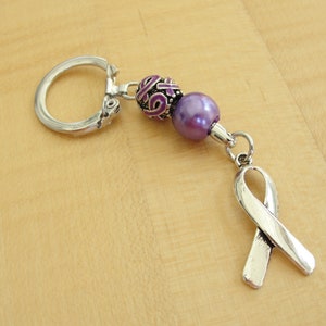 Purple Awareness Keychain - ADD, ADHD, Alzheimers, Crohns, Epilepsy ...