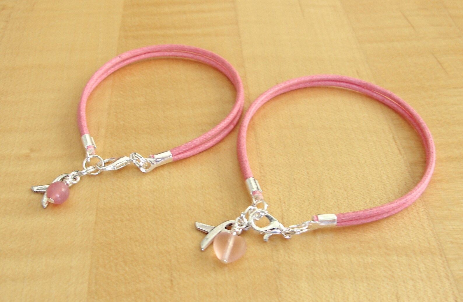 Pink Awareness Bracelet Cotton Breast Cancer Awareness - Etsy Canada