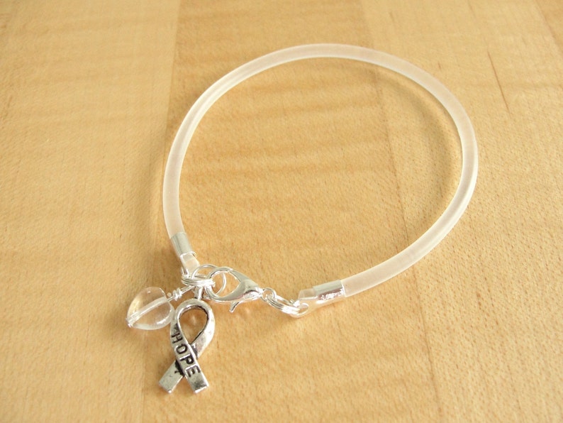 Clear Awareness Bracelet rubber Invisible Illness | Etsy