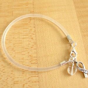 Clear Awareness Bracelet rubber Invisible Illness - Etsy