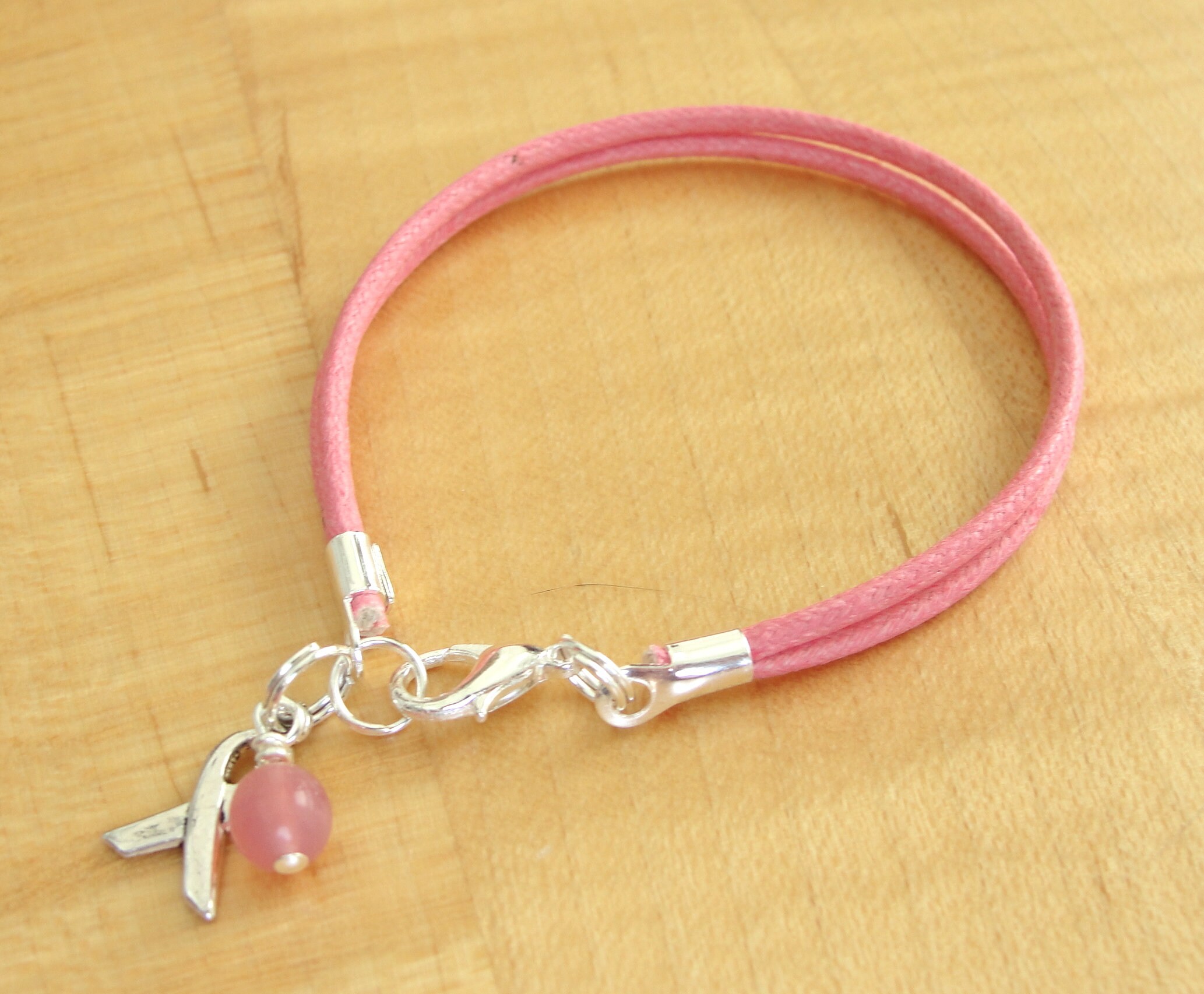 Pink Awareness Bracelet Cotton Breast Cancer Awareness - Etsy Canada