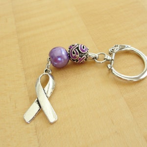 Purple Awareness Keychain - ADD, ADHD, Alzheimers, Crohns, Epilepsy ...