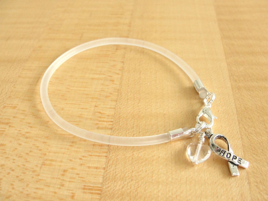Clear Awareness Bracelet rubber Invisible Illness - Etsy