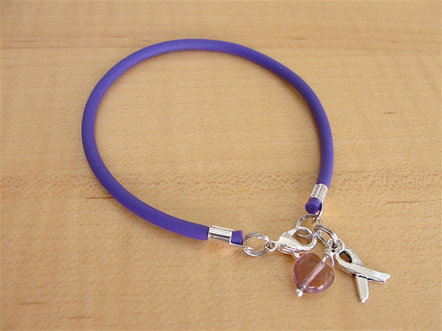 Purple Awareness Bracelet Rubber ADD ADHD A1AD | Etsy