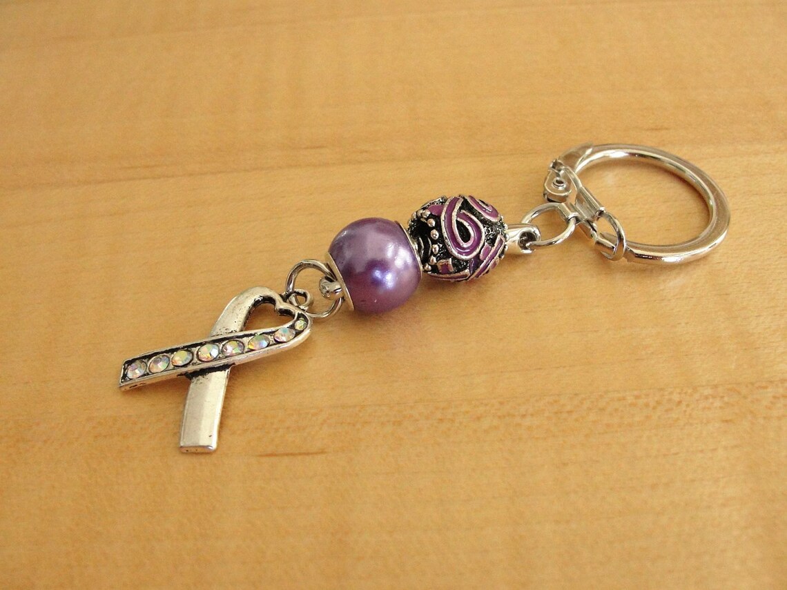 Purple Awareness Keychain ADD ADHD Alzheimers Crohns - Etsy