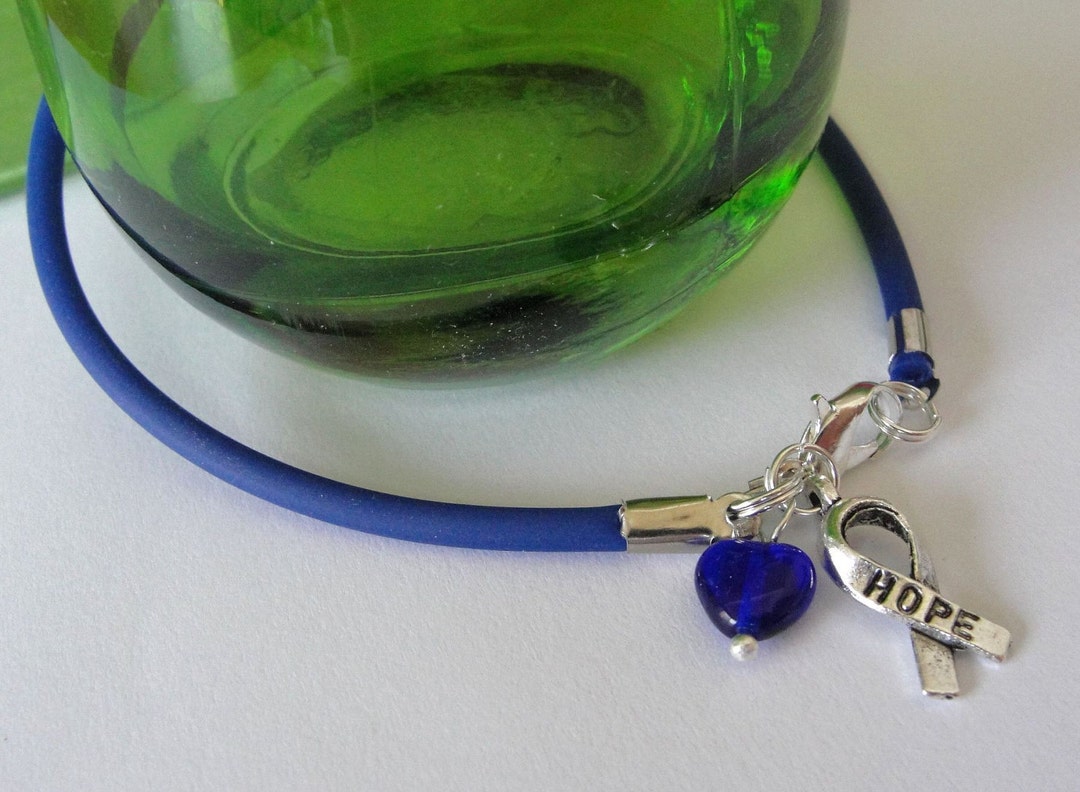 Blue Awareness Bracelet ( Rubber ) - POTS,CFS, ARDS, Colon Cancer ...