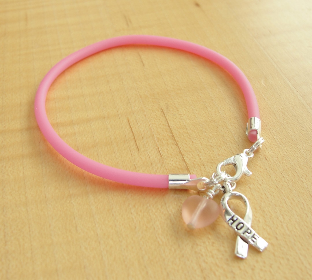 Pink Awareness Bracelet (rubber) / Breast Cancer Awareness - Etsy