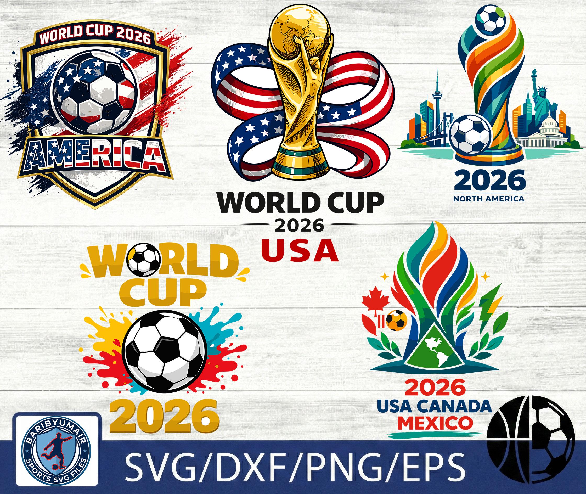 World Cup 2026 SVG Bundle | USA Canada Mexico Soccer Designs PNG ...