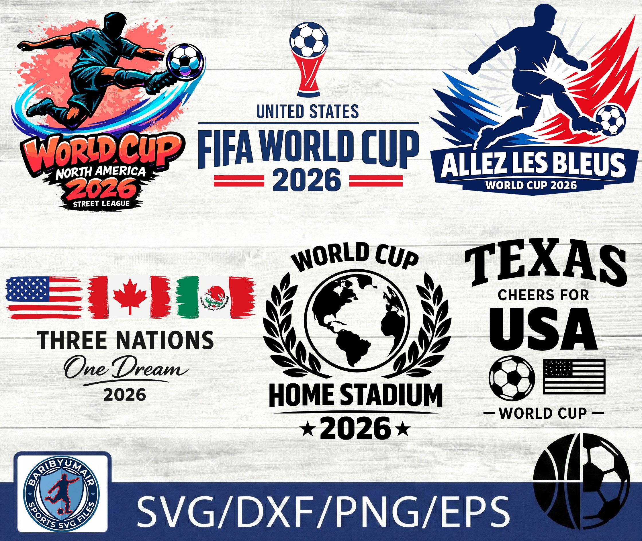 World Cup 2026 SVG Bundle | USA Canada Mexico Soccer Designs PNG ...