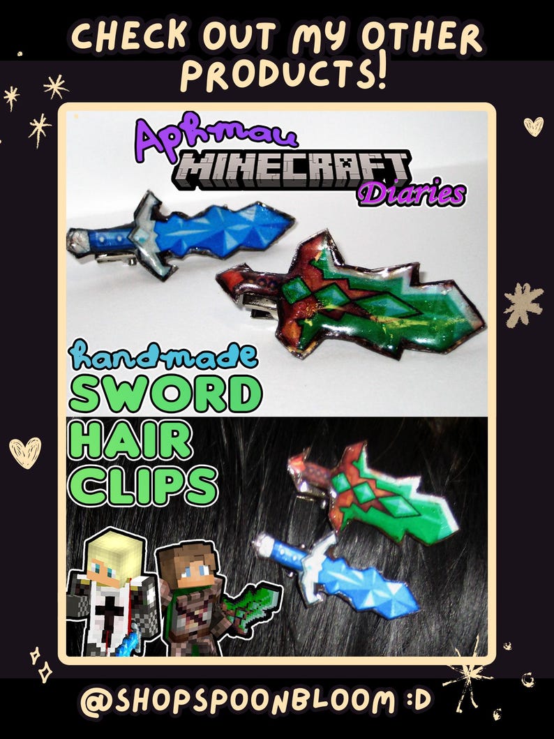 Aphmau, Garroth, & Laurance Minecraft Diaries Keychain Charms - Etsy