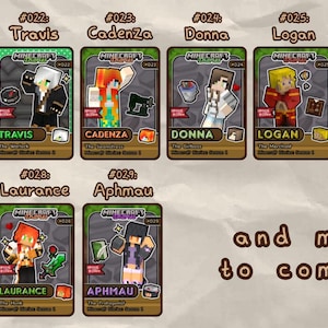 Aphmau MCD Diaries Collectible Character Trading Fanmade Cards - Etsy