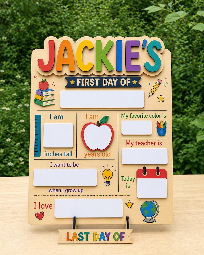 Custom First Day of School Sign| Last Day of School Sign| 1st Day of ...