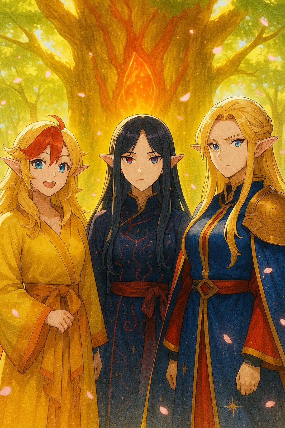 Starlight Elves of the Sacred Tree | Celestial Elf Sisters | Ethereal ...