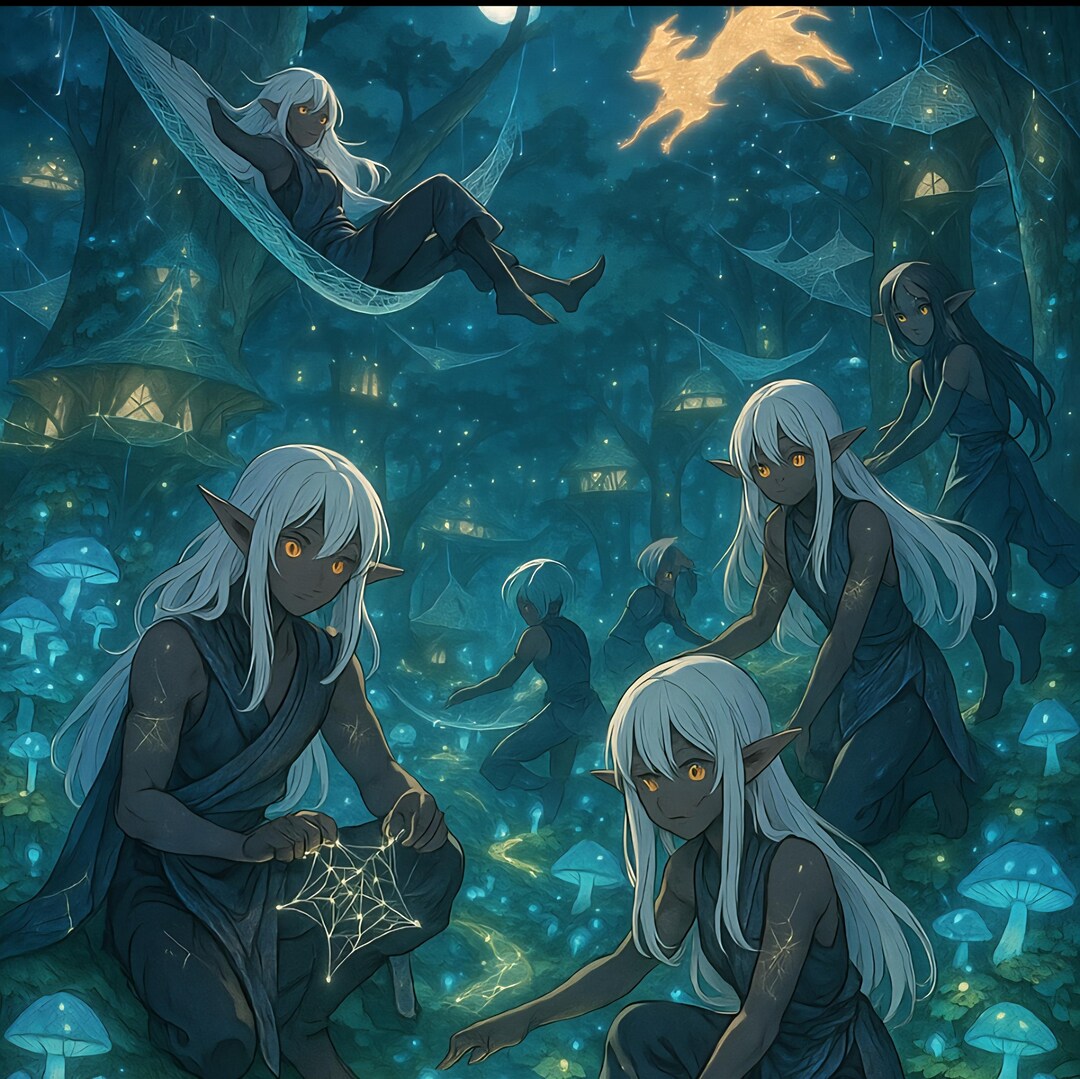Moon Elves Anime Wallpaper - Etsy
