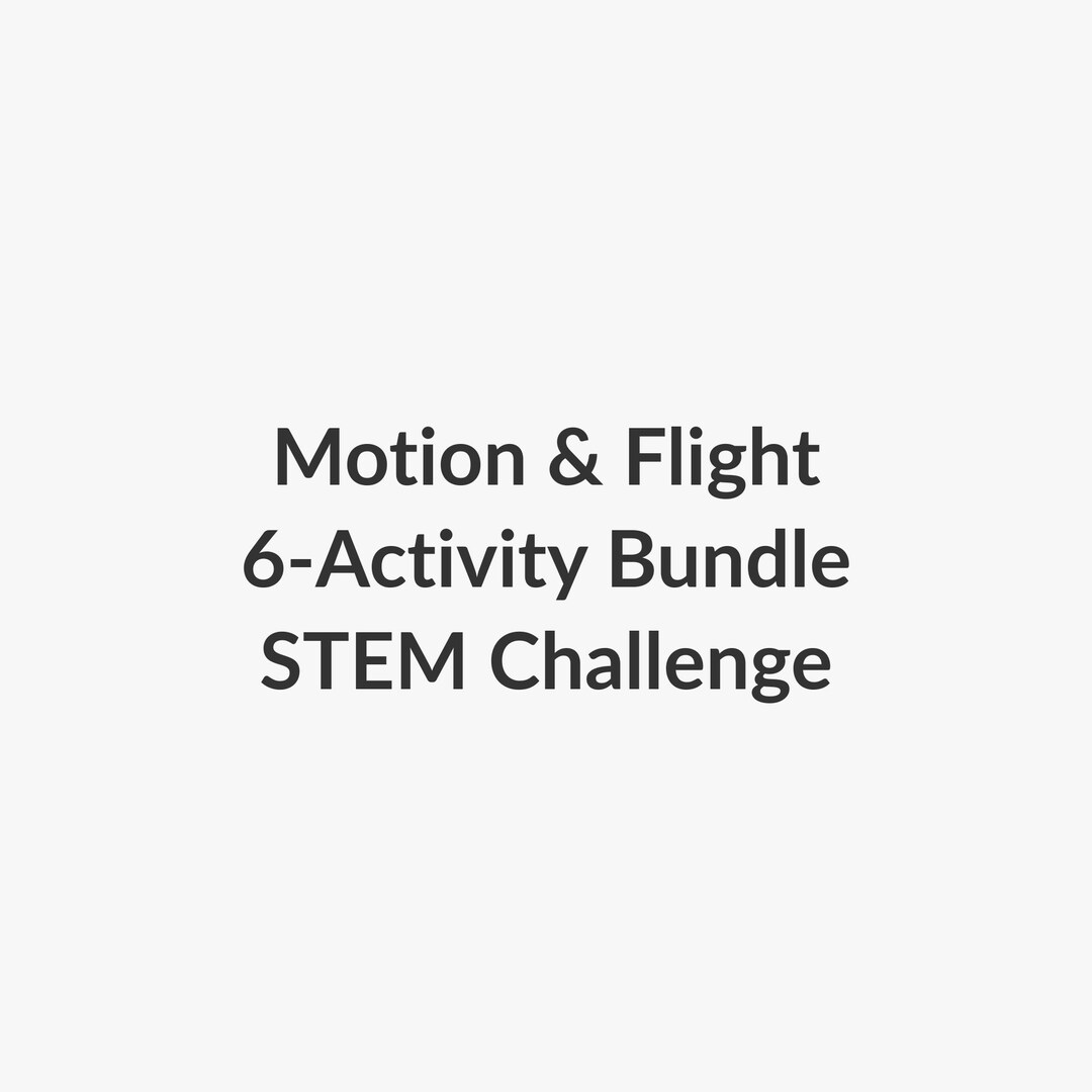 Motion and Flight STEM Challenge Bundle – Engineering Activity for Kids ...