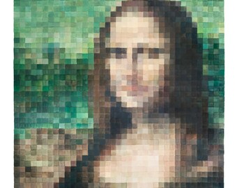 Mona Lisa Pixel Art | Etsy