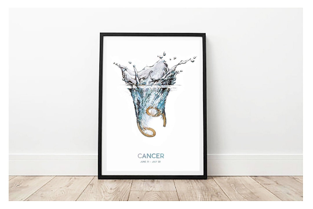 Cancer Zodiac Sign Astrology Art Print From Original - Etsy