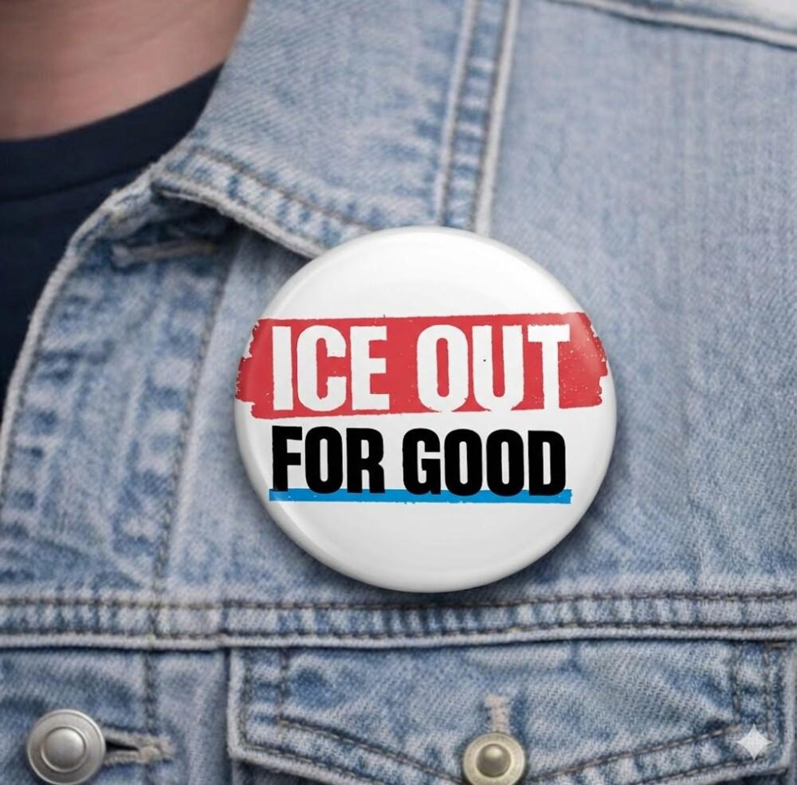 ICE Out for Good Pin Button, Activism Human Rights Pin Button, Anti ICE ...