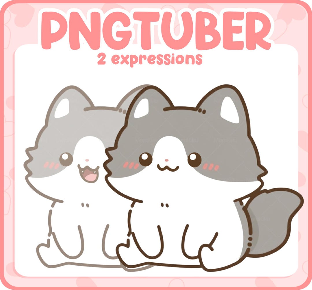Chibi Cat Pngtuber Avatar – Simple Kitty for Twitch, Discord (digital ...