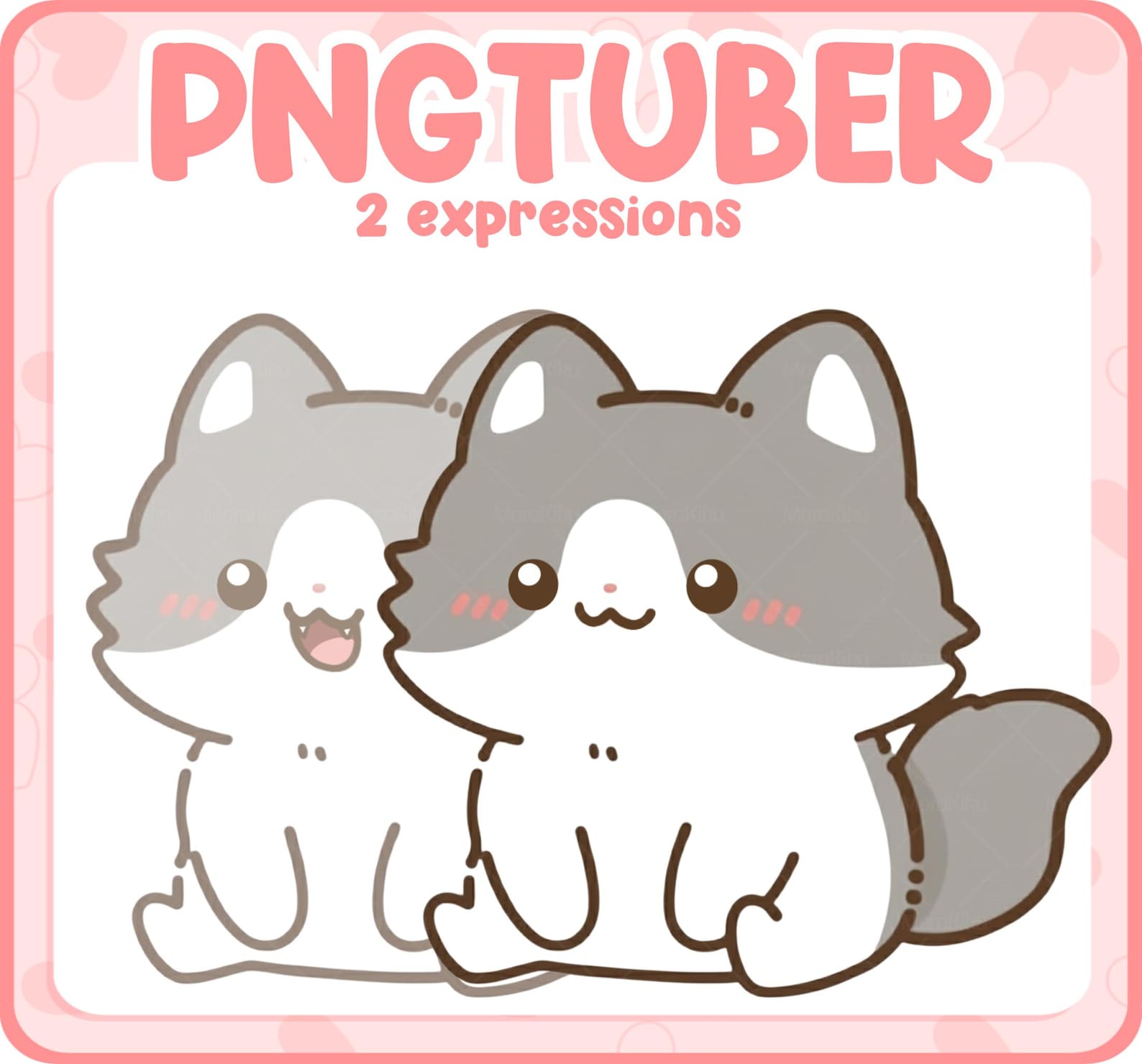 Chibi Cat Pngtuber Avatar – Simple Kitty for Twitch, Discord (digital ...