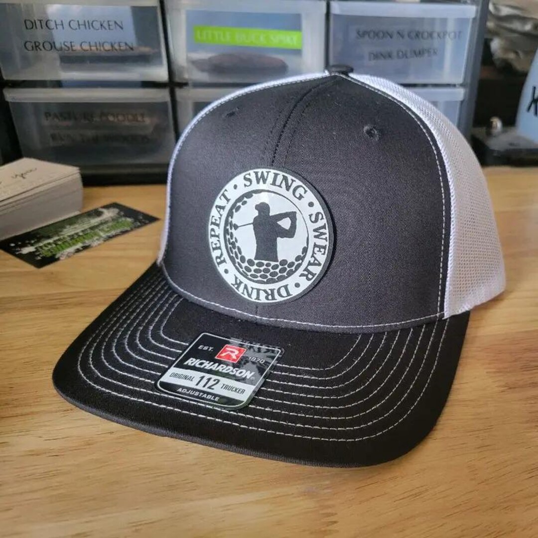 Swing Swear Drink Repeat Golf Hat, Funny Trucker Cap for Men ...