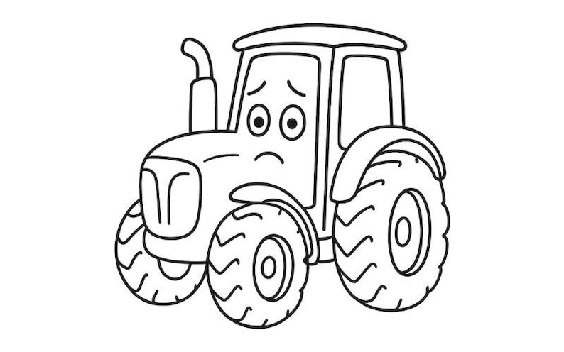 6 Printable Tractor Colouring Sheets - Etsy