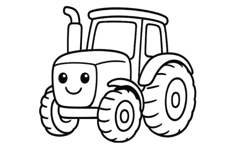 6 Printable Tractor Colouring Sheets - Etsy