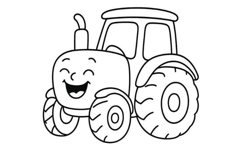 6 Printable Tractor Colouring Sheets - Etsy
