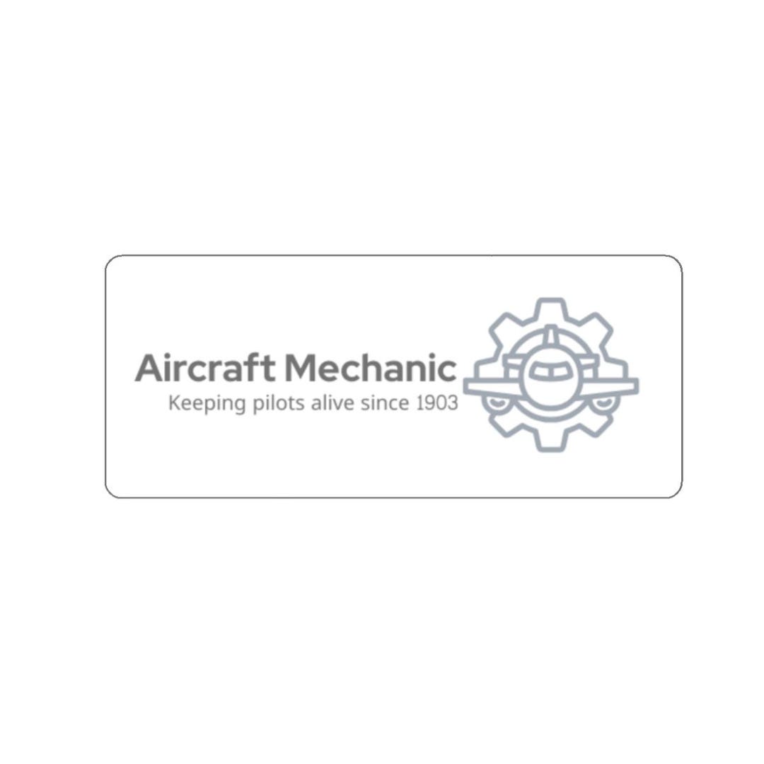 Aircraft Mechanic Logo Sticker | Die-cut Mechanic Decal, Aviation Gear ...