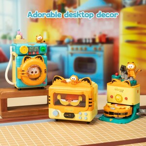 Garfield Building Blocks Set, Movable Miniature Figures Scene ...