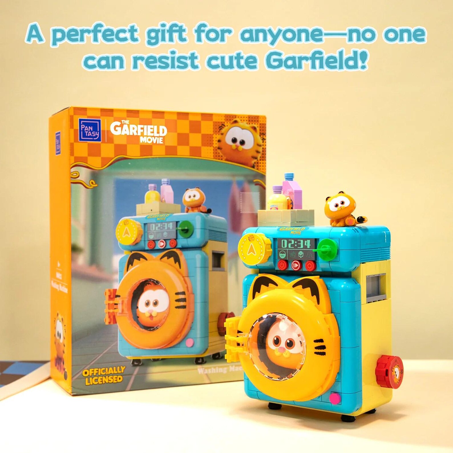 Garfield Building Blocks Set, Movable Miniature Figures Scene ...