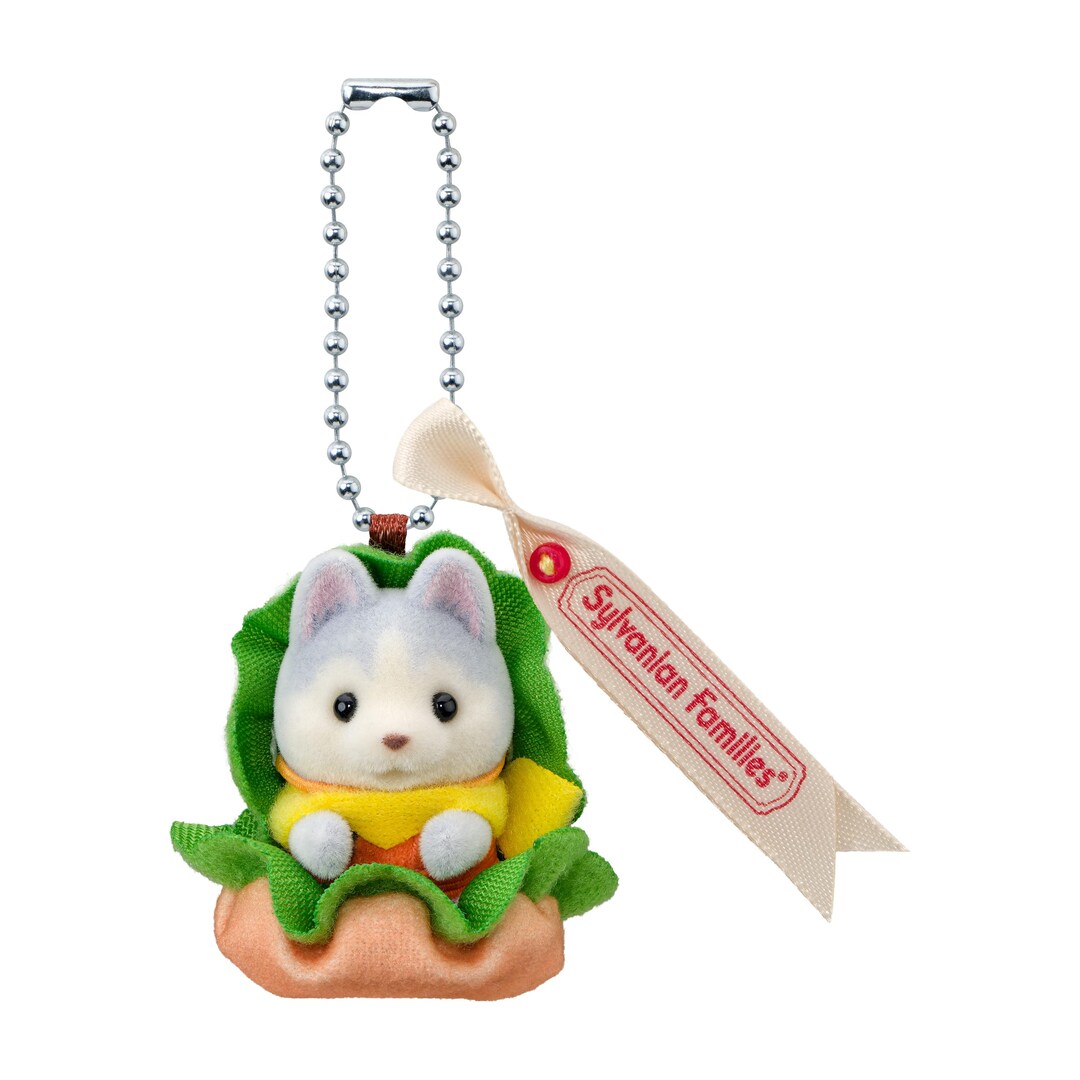 Calico Critters Miniature Doll Figure Keychain Charm, Husky Baby ...