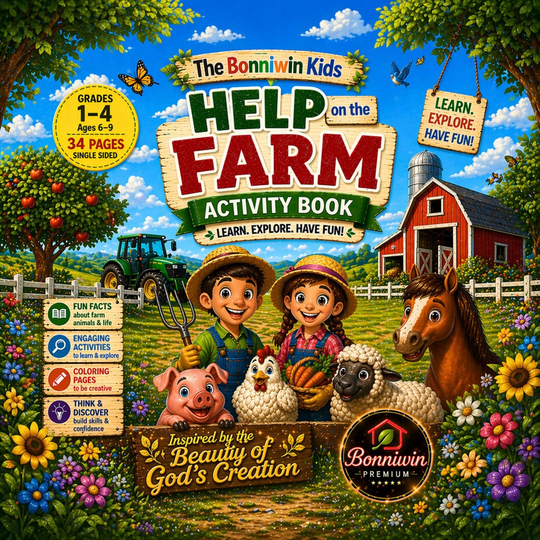 Fun on the Farm Coloring & Activity Book for Kids Ages 6–9 | Grades 1–4 ...