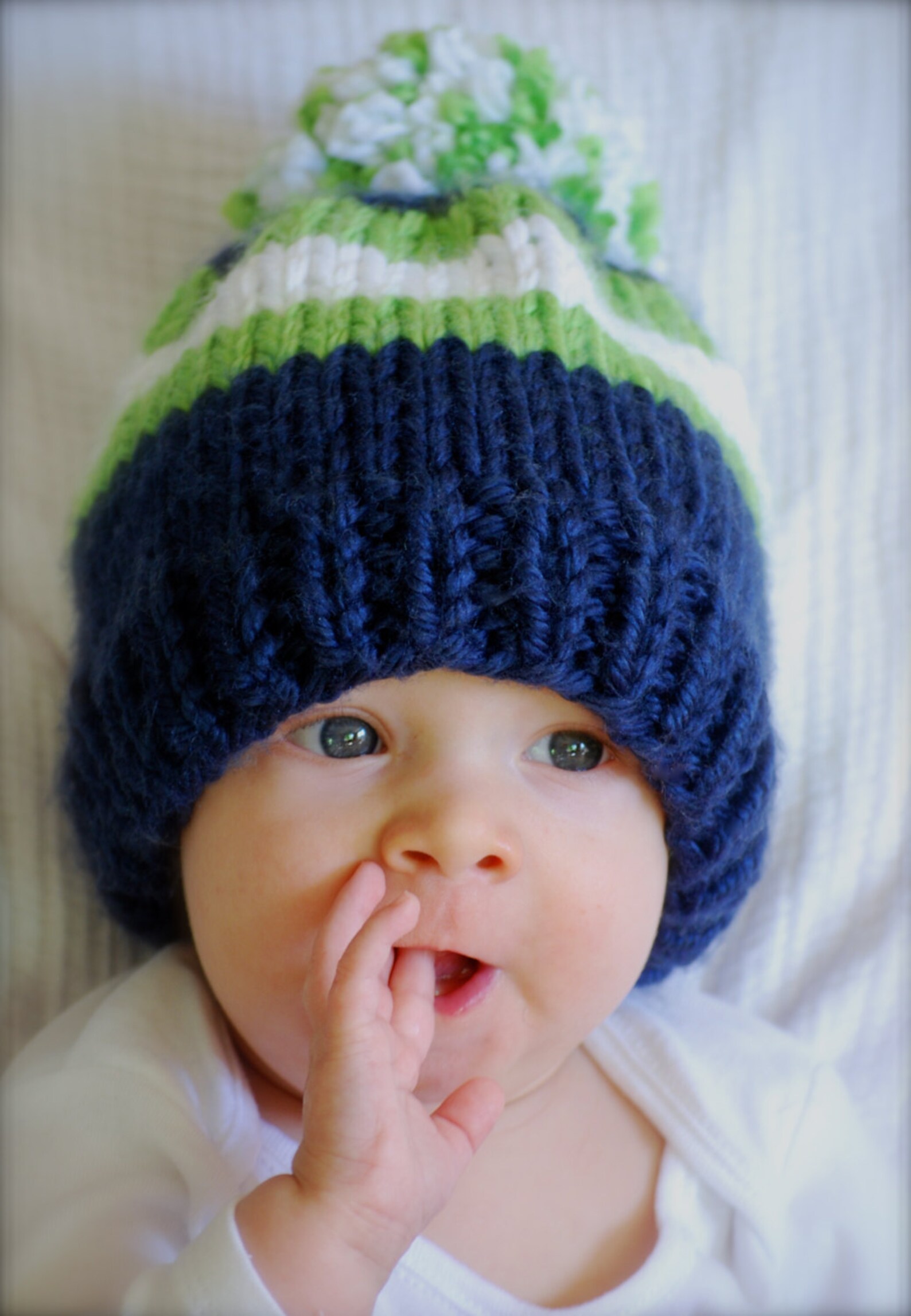Seattle SEAHAWKS Kids Beanie, Navy Blue Green & White, 12th Man Hat ...
