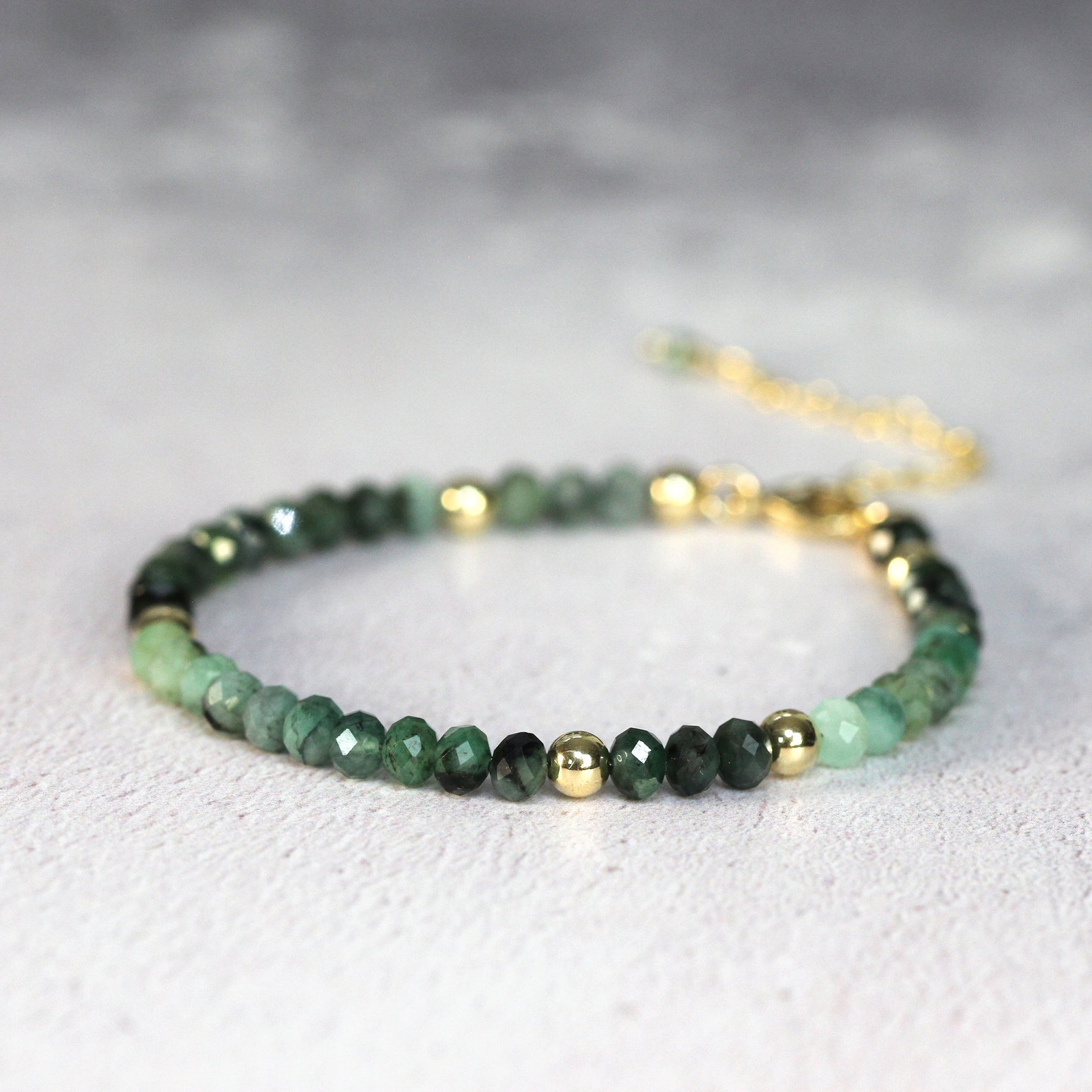 Genuine Emerald Bracelet for Women Semi Precious Gemstone - Etsy