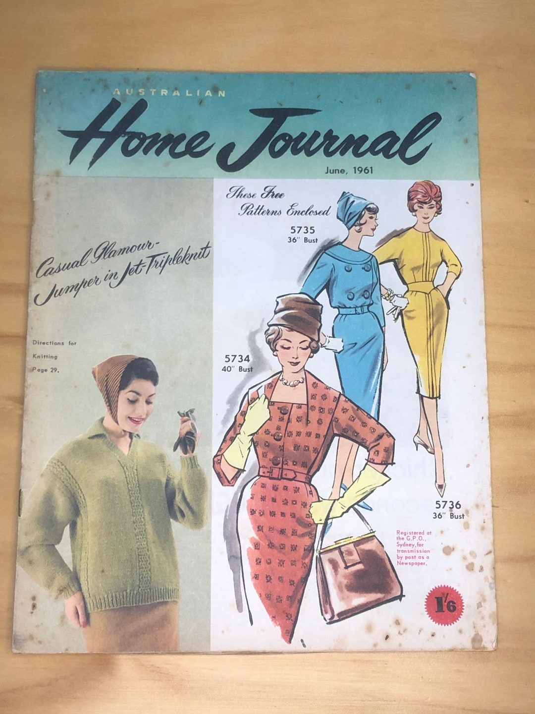 Australian Home Journal Magazine June 1961 With Pattern as - Etsy Australia