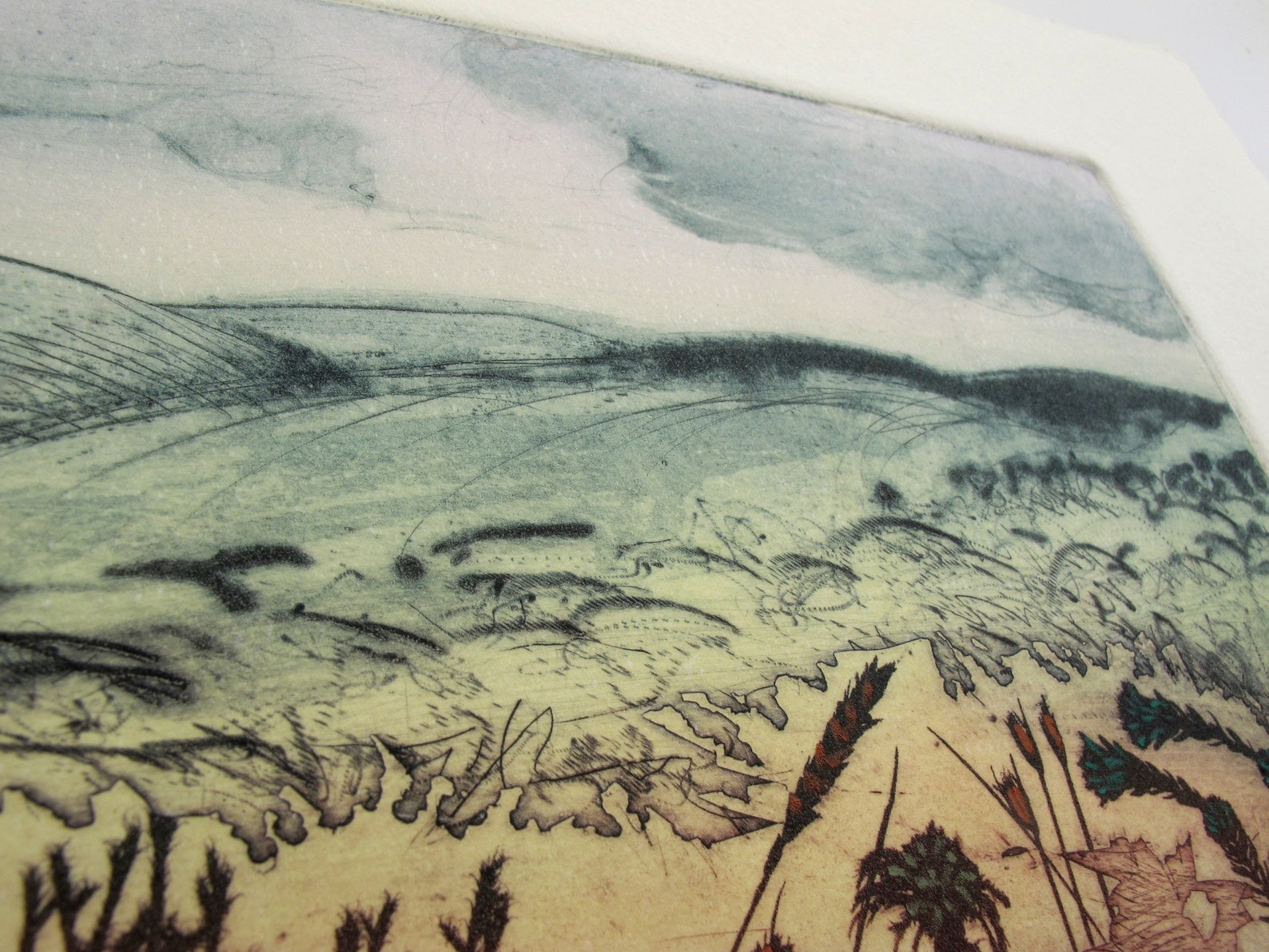 Full Colour Drypoint and Photo Etching of Dartmoor Landscape - Etsy