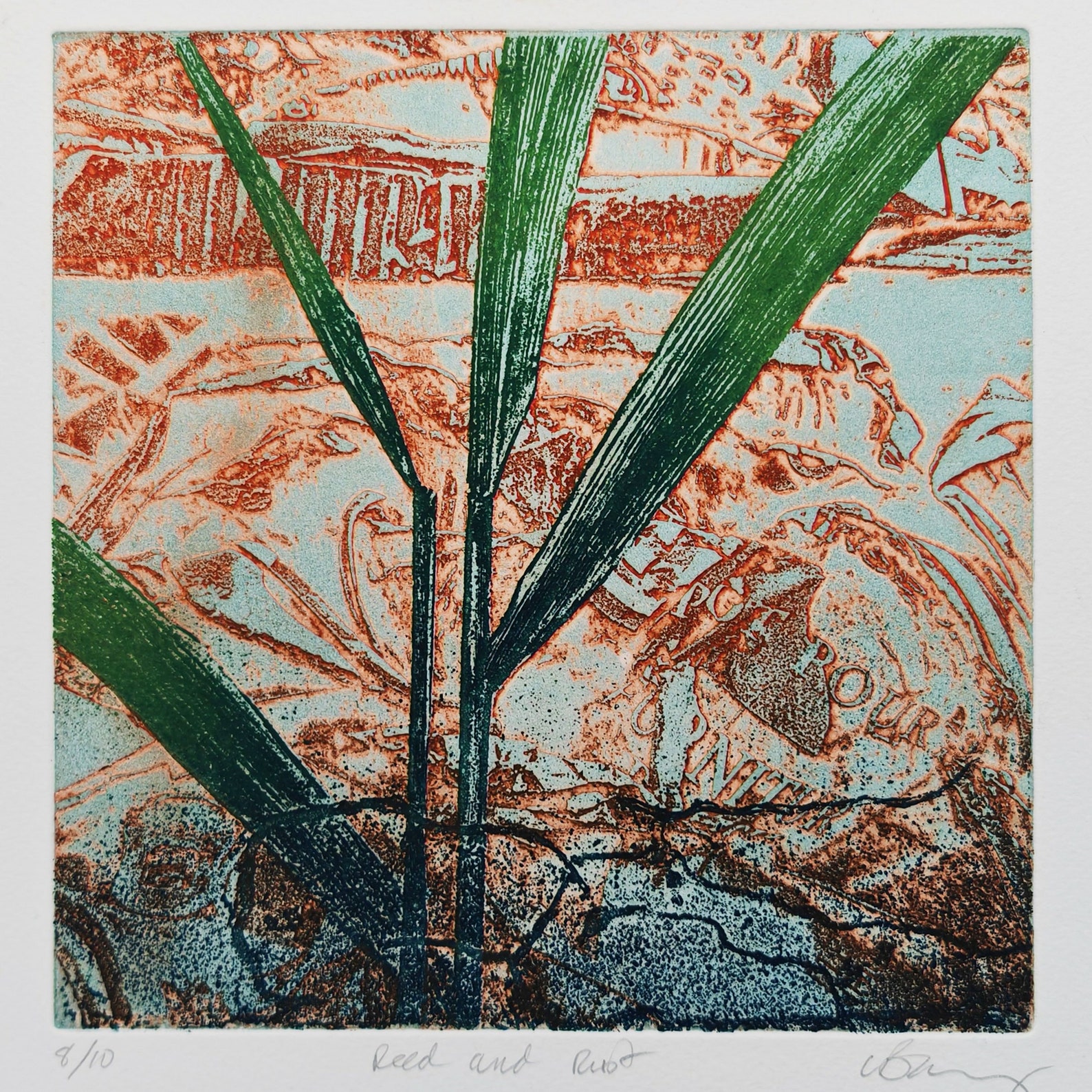 Copper Etching. Reed Bed and Rust. Hand Printed Limited Edition. - Etsy