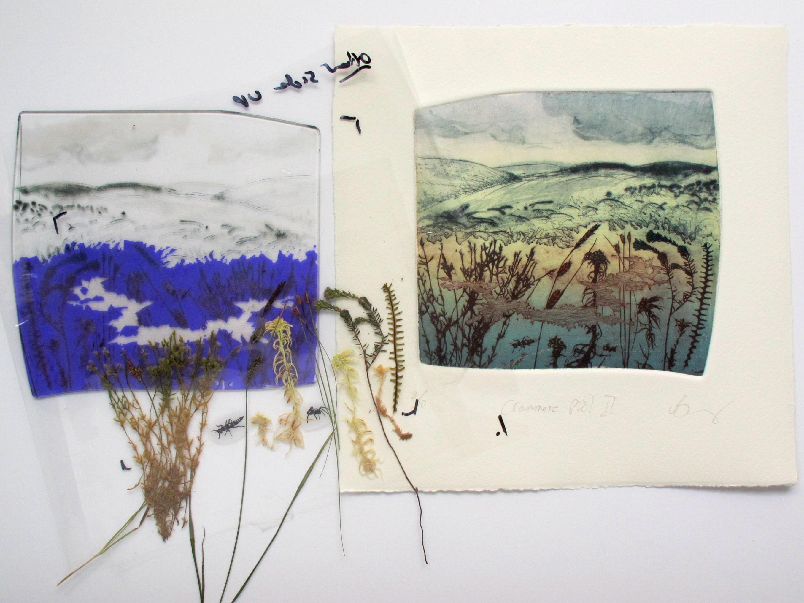 Full Colour Drypoint and Photo Etching of Dartmoor Landscape Near ...