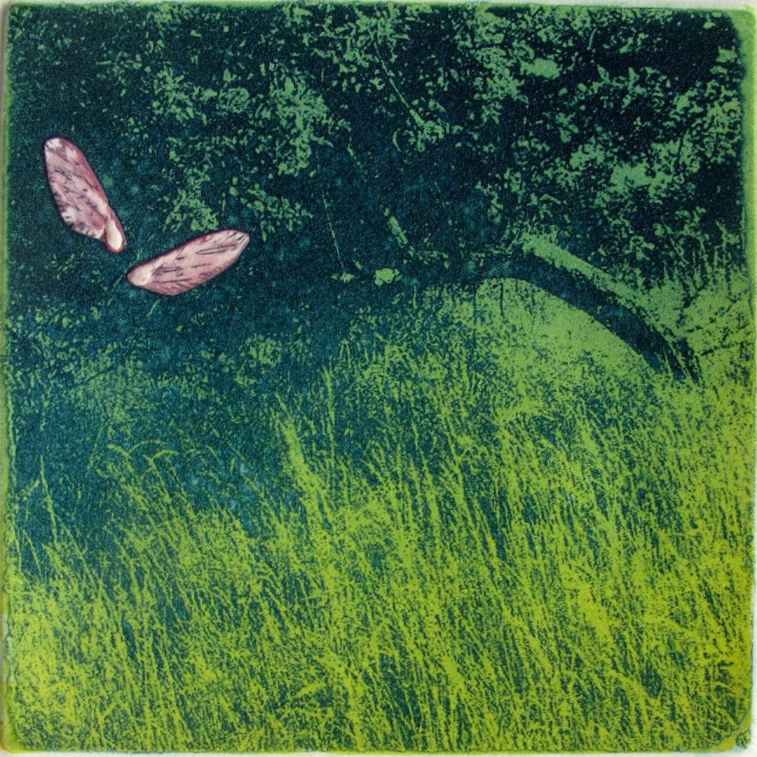 Apple Tree, Bees Wings, Photo Etching Mono Print. Hand Pulled Print ...