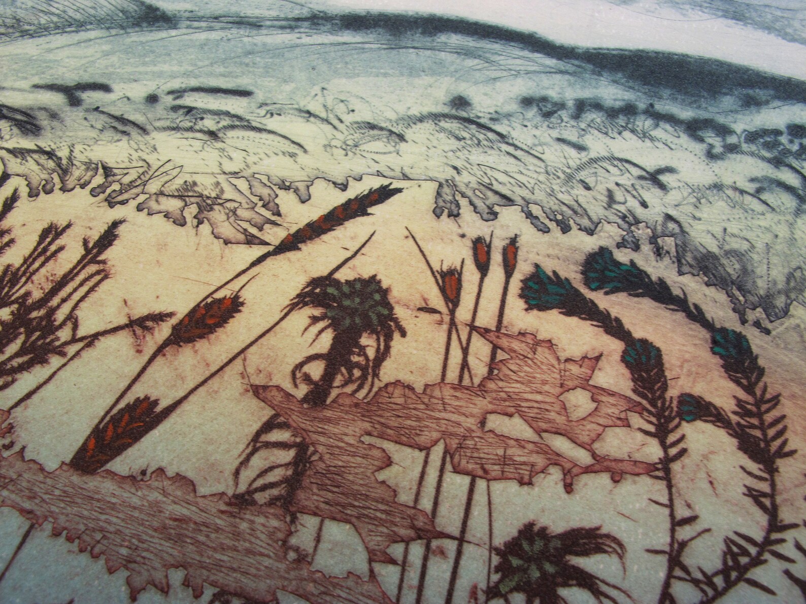 Full Colour Drypoint and Photo Etching of Dartmoor Landscape Near ...