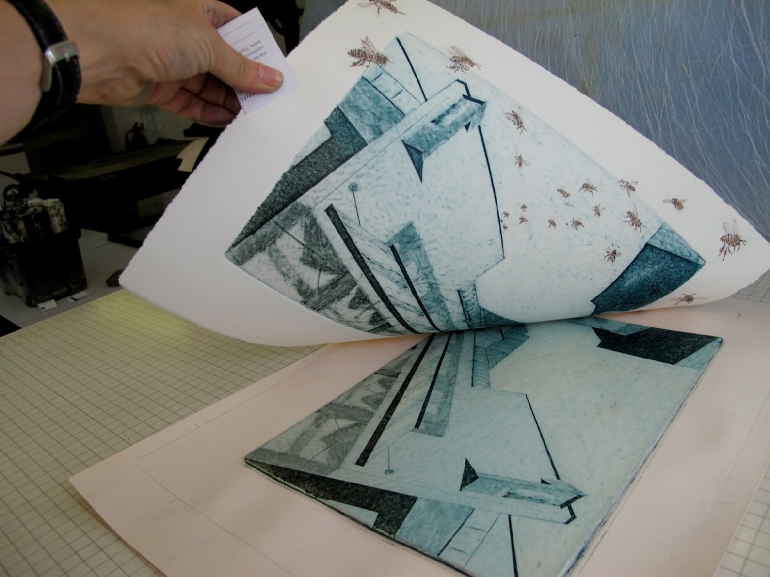 Limited Edition Fine Art Print. Urban Bees, Drypoint and Collagraph ...