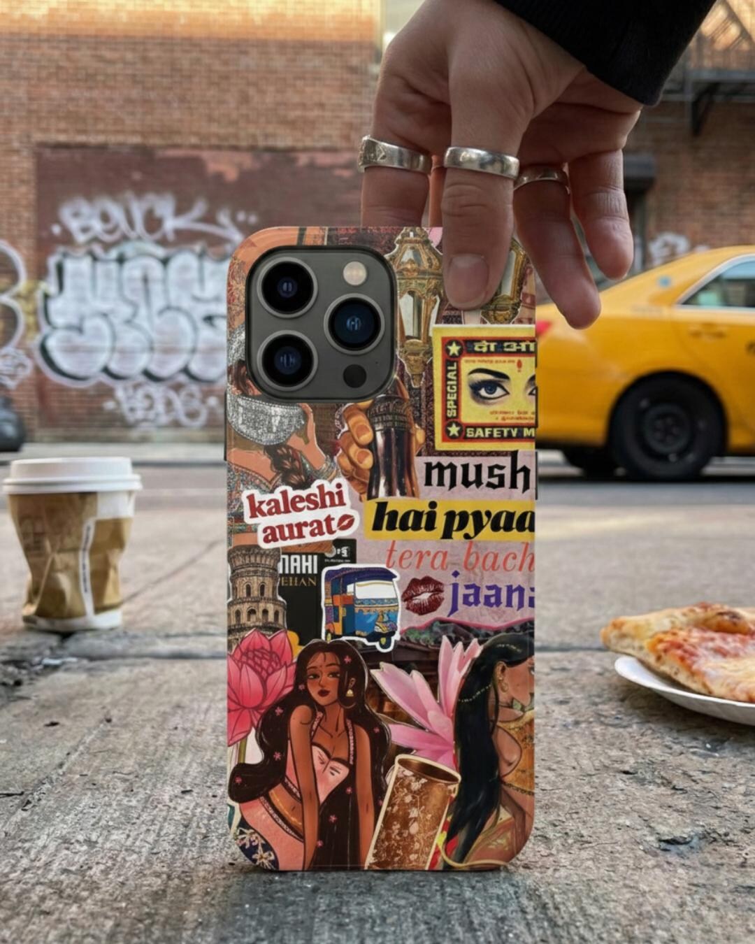 Kaleshi Aurat Retro Collage Case | Y2k Desi Media Pop Art Tough Phone ...