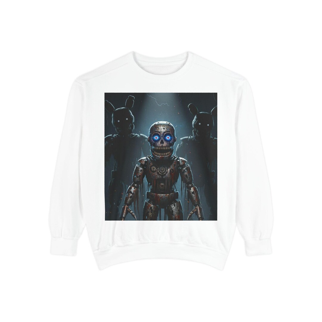 Creepy Animatronic Skeleton Sweatshirt | Horror Robot Face, Glowing ...