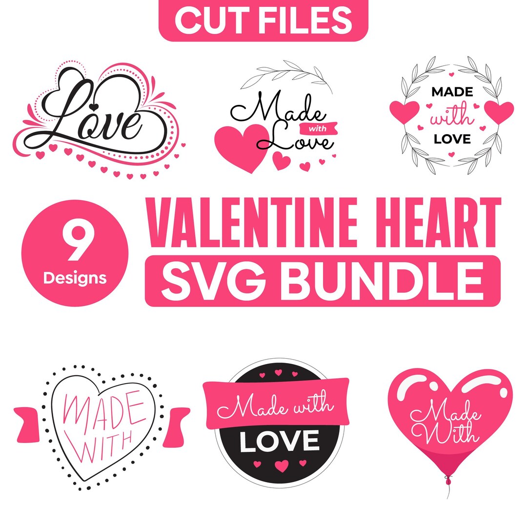 Valentine Heart SVG | Love Heart Clipart | Romantic Cricut Cut File ...