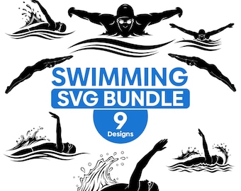 Swimmer SVG Bundle: Cricut Cut Files (digital Download) - Etsy